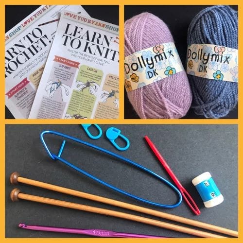 Learn to Knit & Crochet Starter Kit – Includes Tools & Instructions
