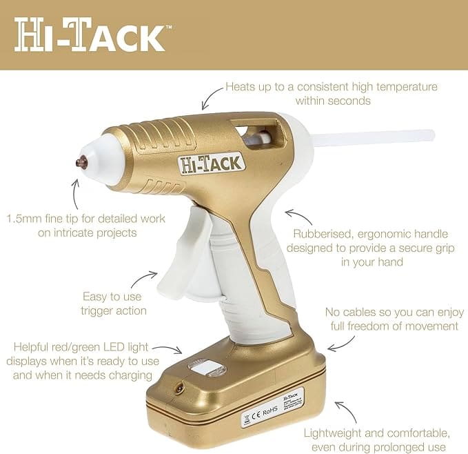 HI-TACK Rechargeable Cordless Glue Gun